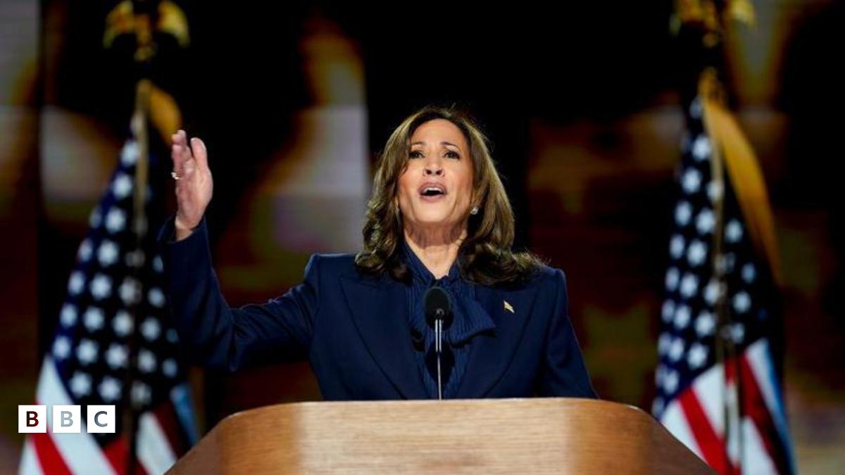 US Election: Kamala Harris accepts the Democratic nomination - BBC Newsround
