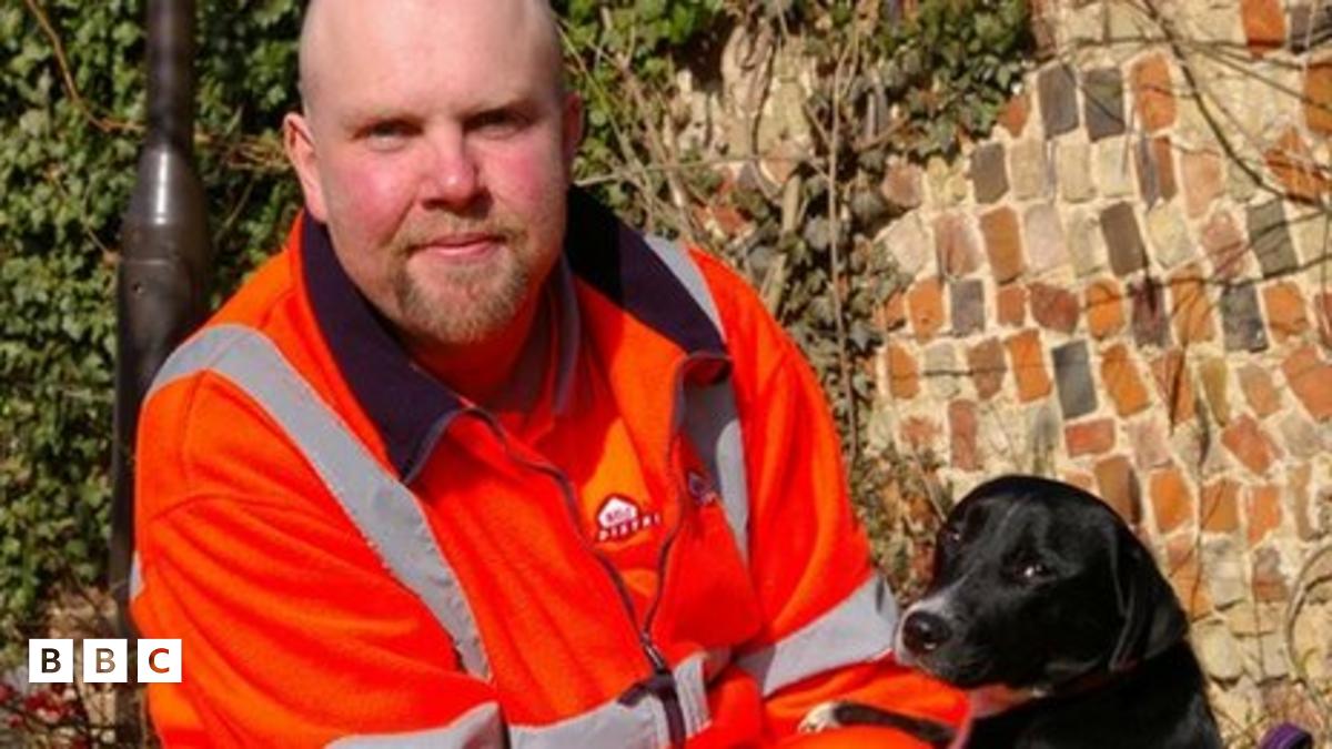 Dustbin doggy Dusty is adopted by man who rescued him - BBC Newsround