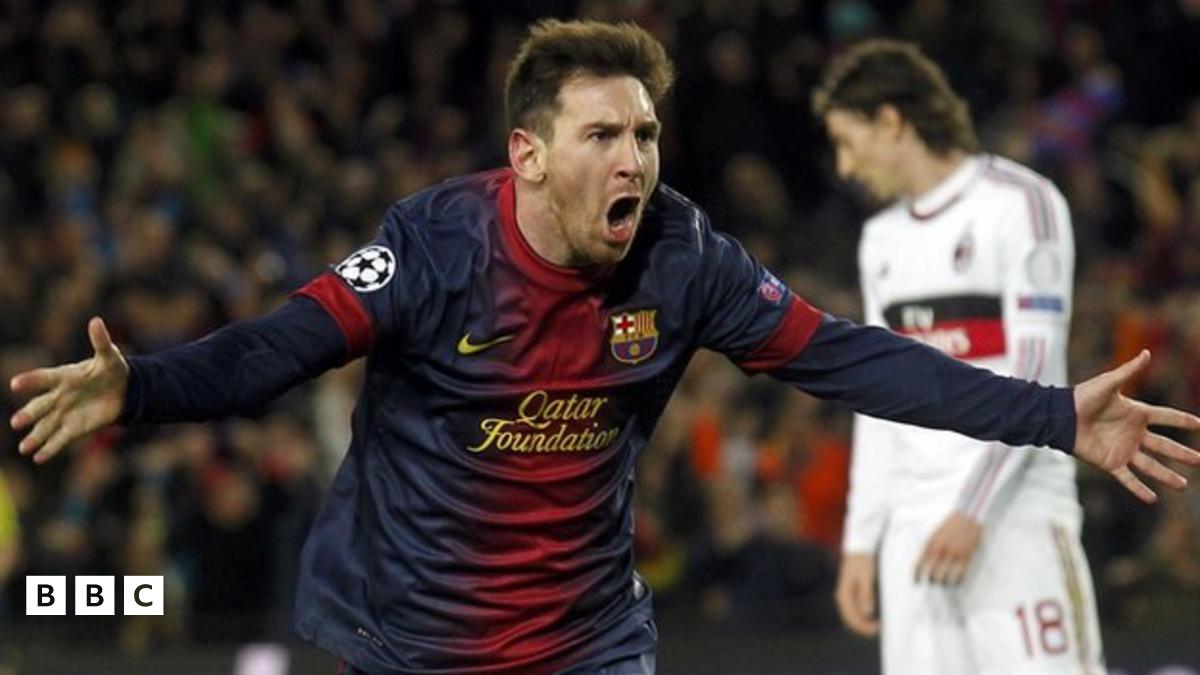 Messi leads Barca 4-0 win against AC Milan - BBC Newsround