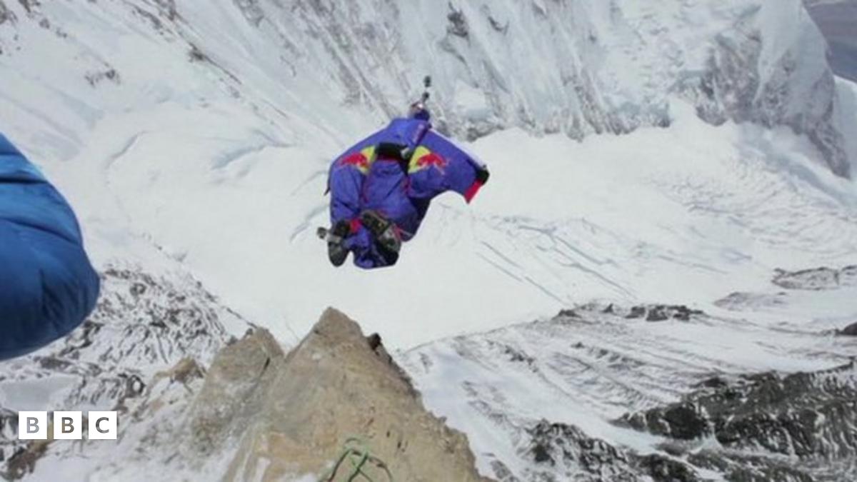 World's highest base jump from Mount Everest - BBC Newsround