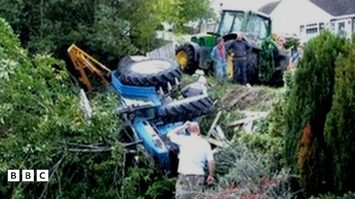 Runaway tractor crashes into garden - BBC Newsround
