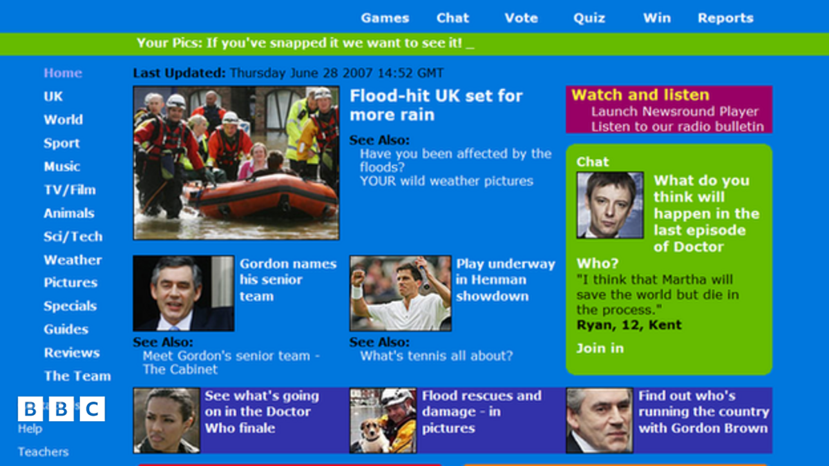 Pictures: How the Newsround website has changed over time - BBC Newsround