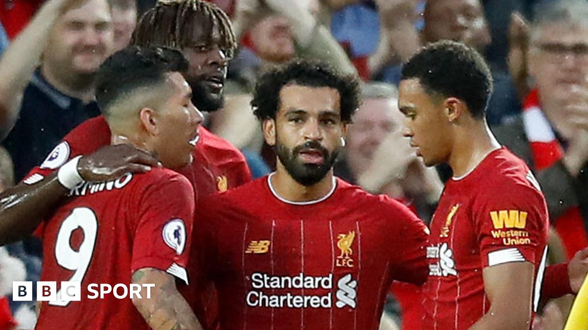 Liverpool 4-1 Norwich: Newly promoted side overwhelmed at Anfield - BBC ...