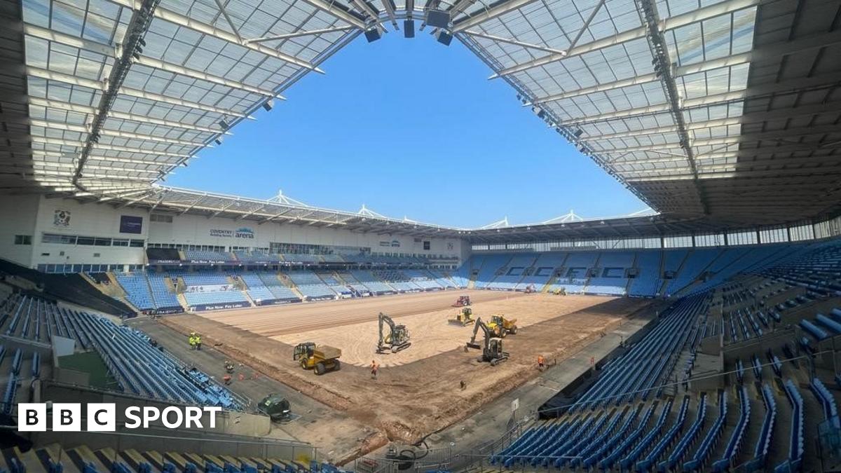Coventry City: Sky Blues re-lay CBS Arena pitch again - BBC Sport