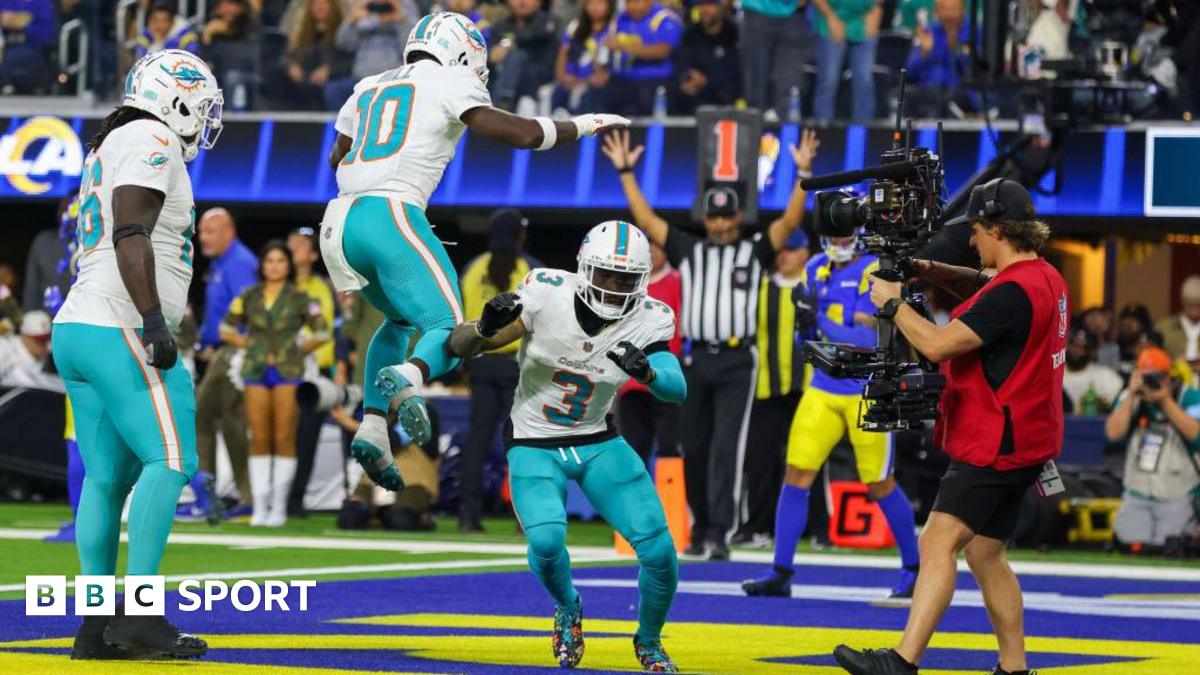 NFL results: Miami Dolphins end losing run with win over Los Angeles Rams - BBC Sport