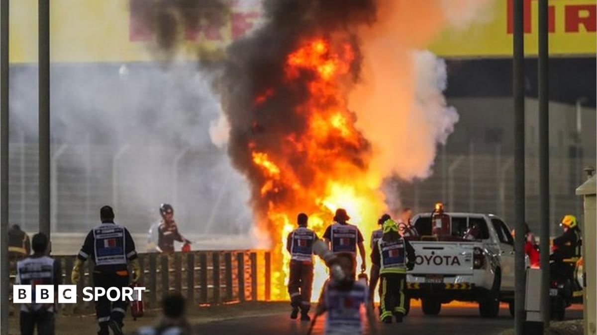 Romain Grosjean: Haas driver suffers burns after huge Bahrain GP crash ...