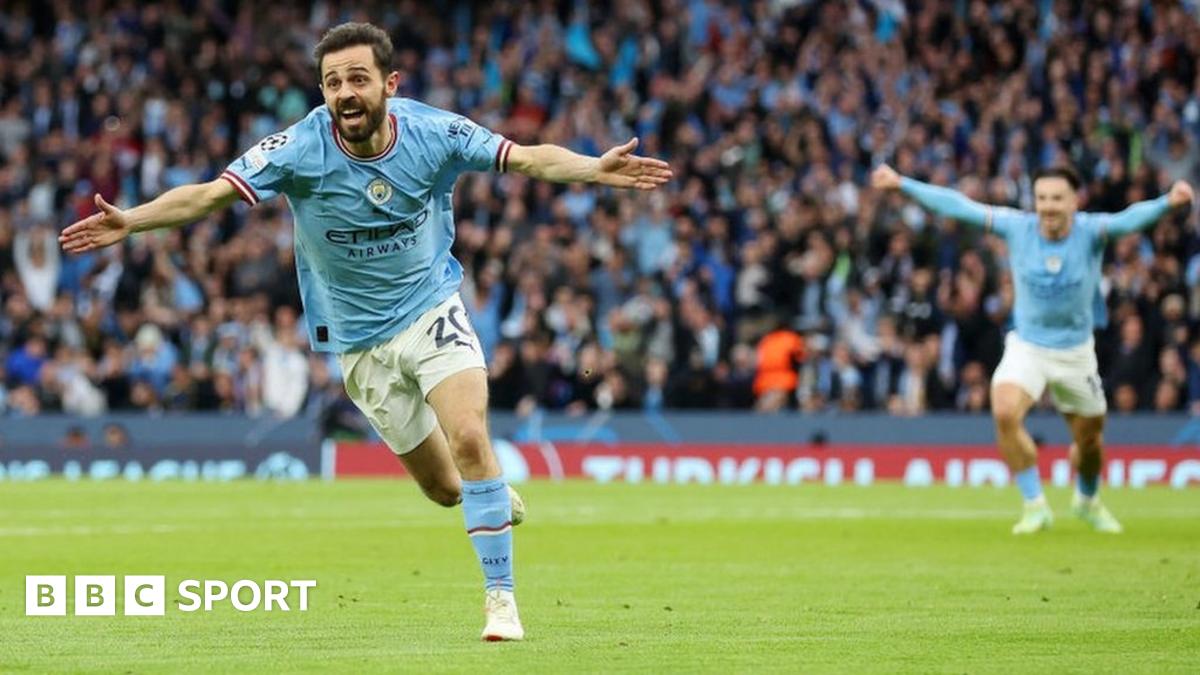 Manchester City 4-0 Real Madrid (Agg 5-1): Bernardo Silva scores twice as City reach Champions ...