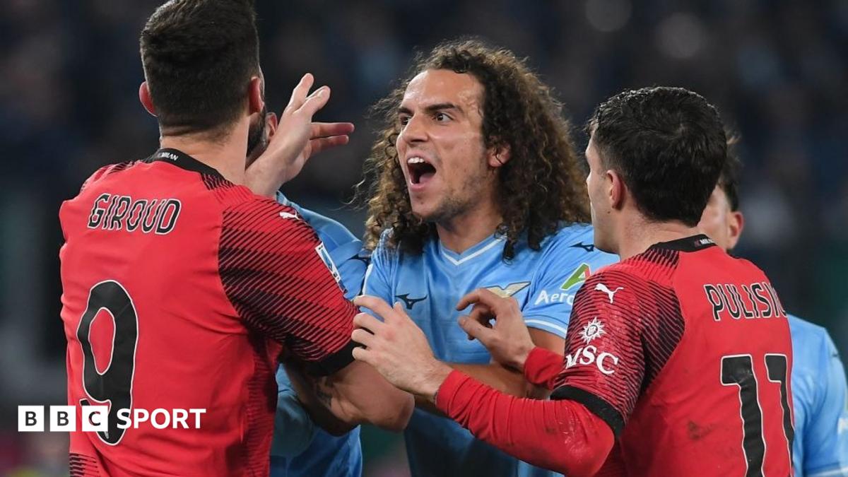 Lazio 0-1 AC Milan: Hosts have three players sent off in Serie A match ...
