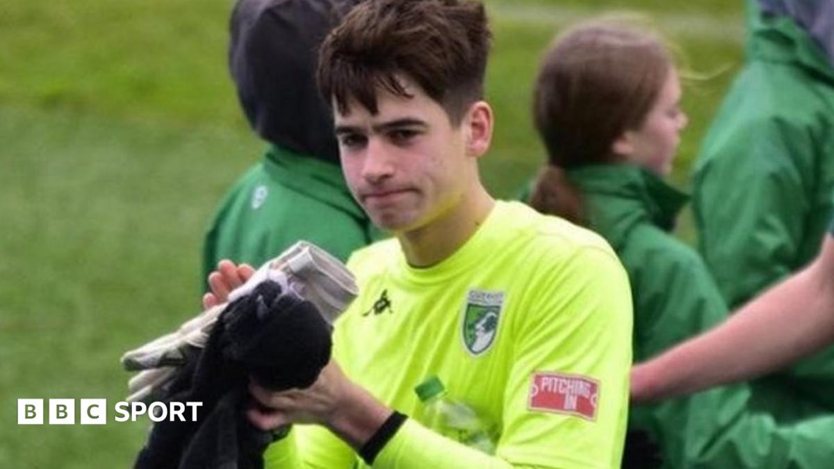 Lucas Hanley: Guernsey FC goalkeeper fine after head injury scare - BBC ...
