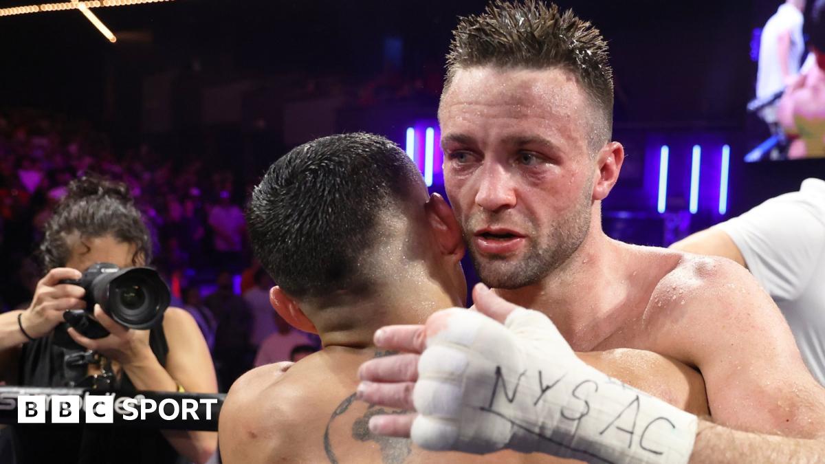 Josh Taylor v Teofimo Lopez: Scot loses WBO light-welterweight title in New York - BBC Sport