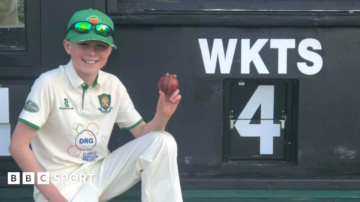 Twelve-year-old boy takes four wickets in four balls on senior debut ...