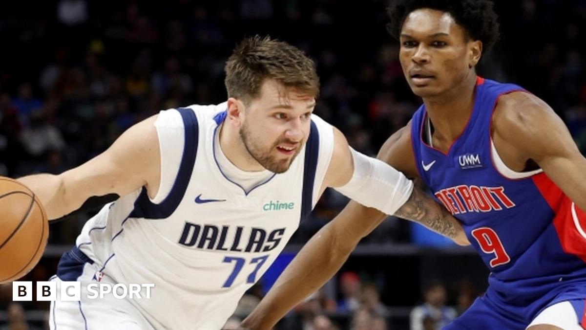 NBA: Luka Doncic sets new record in Dallas Mavericks win at Detroit Pistons - BBC Sport
