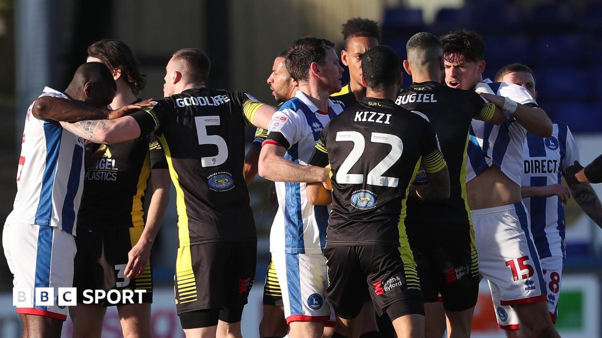 Hartlepool and Sutton fined for mass confrontation in League Two game ...