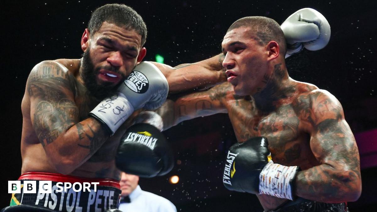 Conor Benn: Briton secures points win over Peter Dobson in Las Vegas - BBC Sport