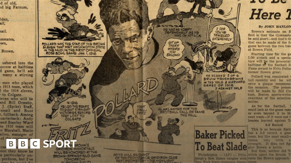NFL: Fritz Pollard's pioneering role in American football history - BBC ...