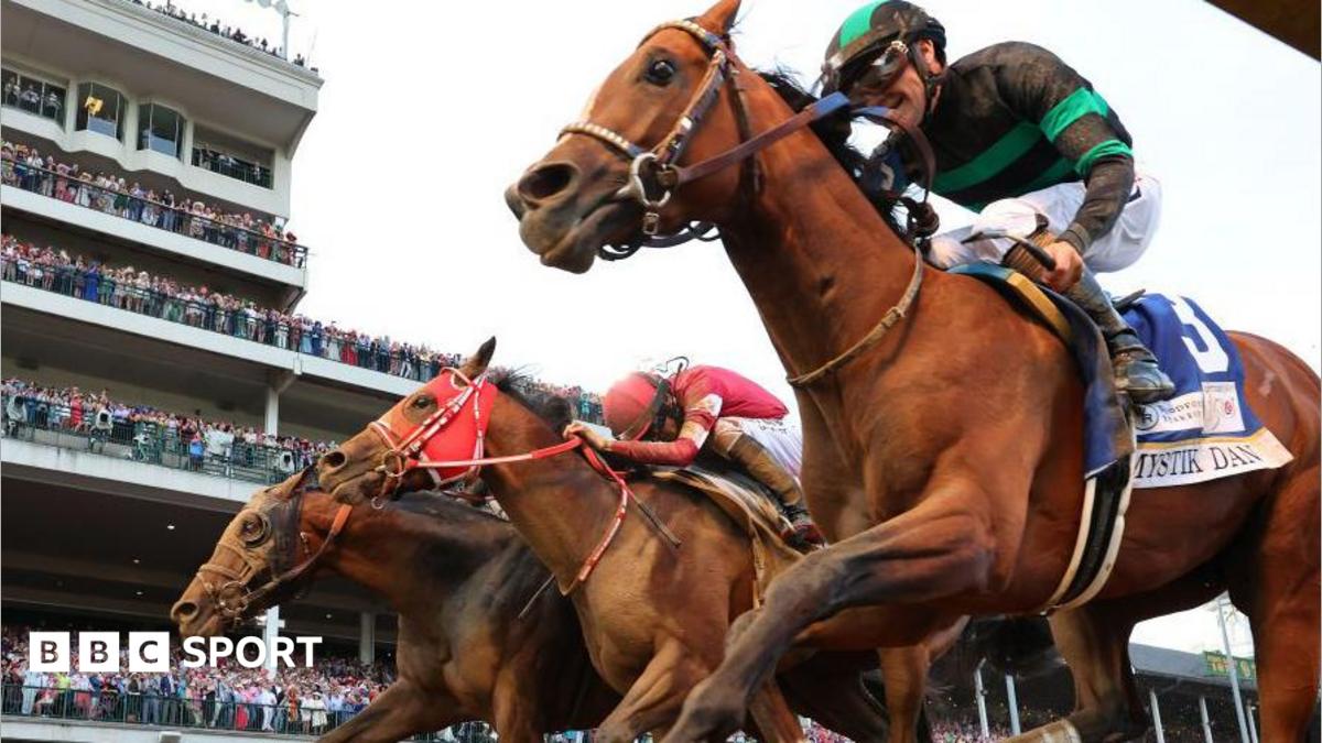 Kentucky Derby: Mystik Dan wins three-horse photo finish by a nose ...