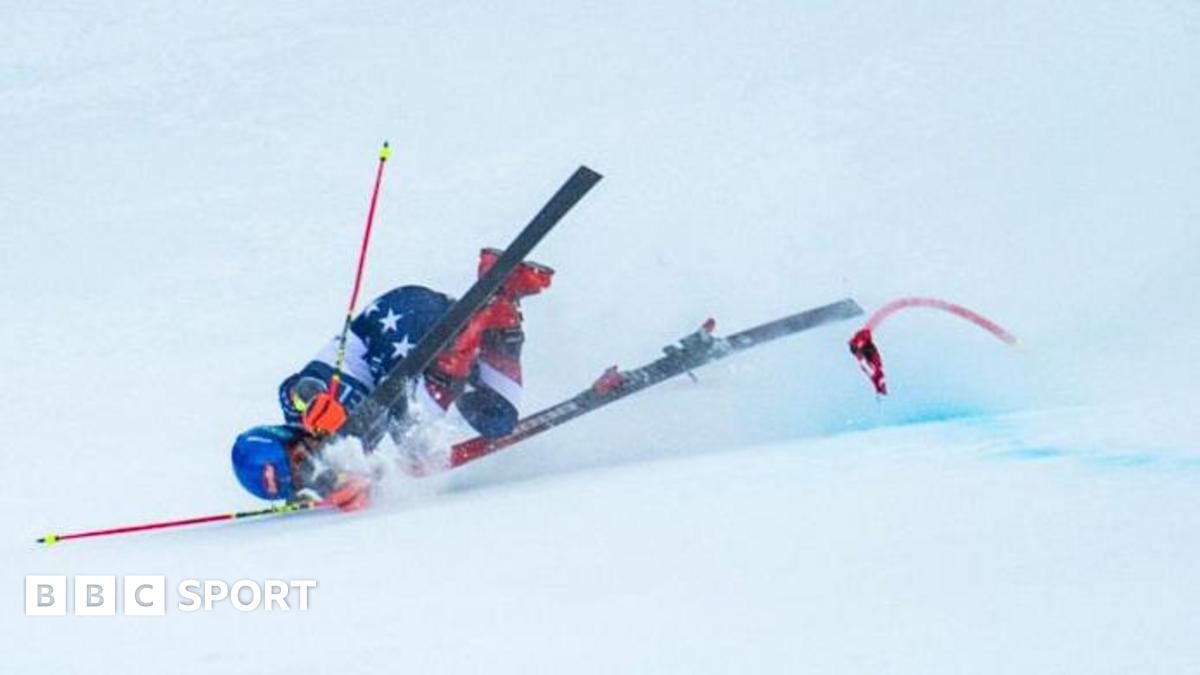 Mikaela Shiffrin: Giant slalom crash scuppers bid for 100th World Cup ...