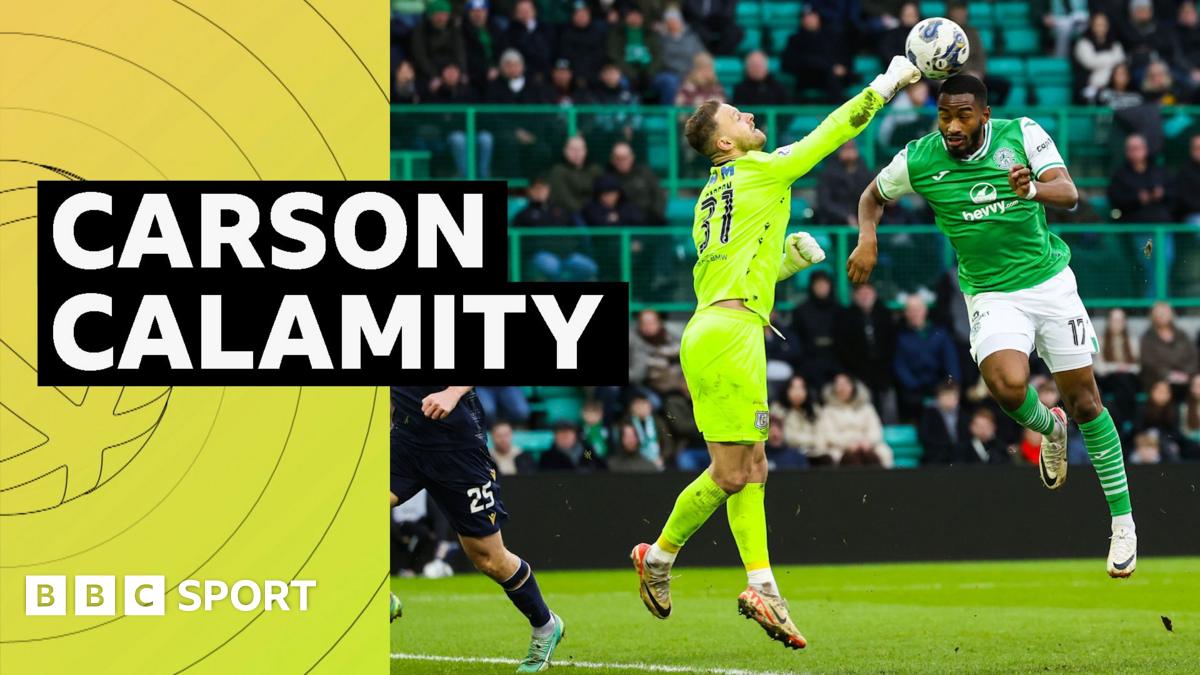 'Calamity from Carson' gives Hibs penalty - BBC Sport