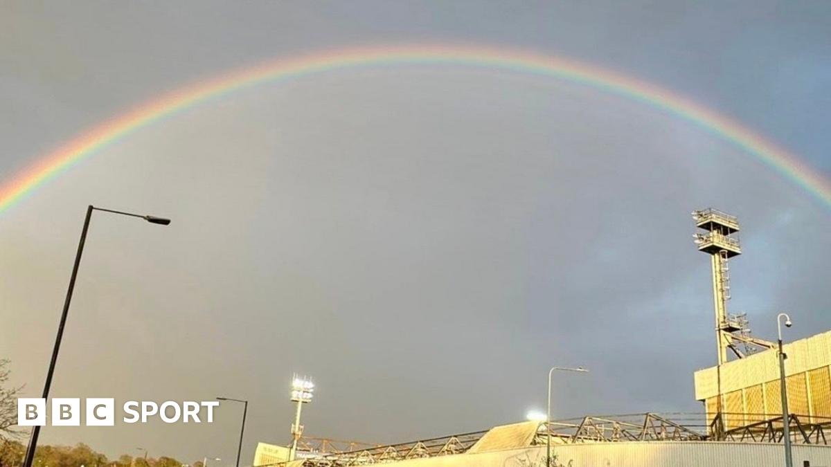 Rainbow over Norwich City’s Carrow Road - BBC Sport
