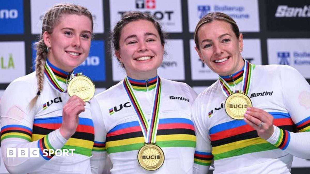 Track World Championships: British cycling trio win women's team sprint ...