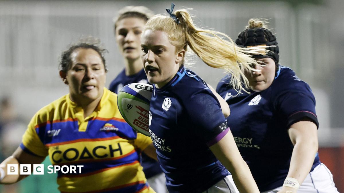 Scotland reach World Cup with 59-3 win over Colombia - BBC Sport