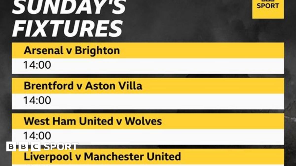 Premier League: Follow Sunday's games live - BBC Sport
