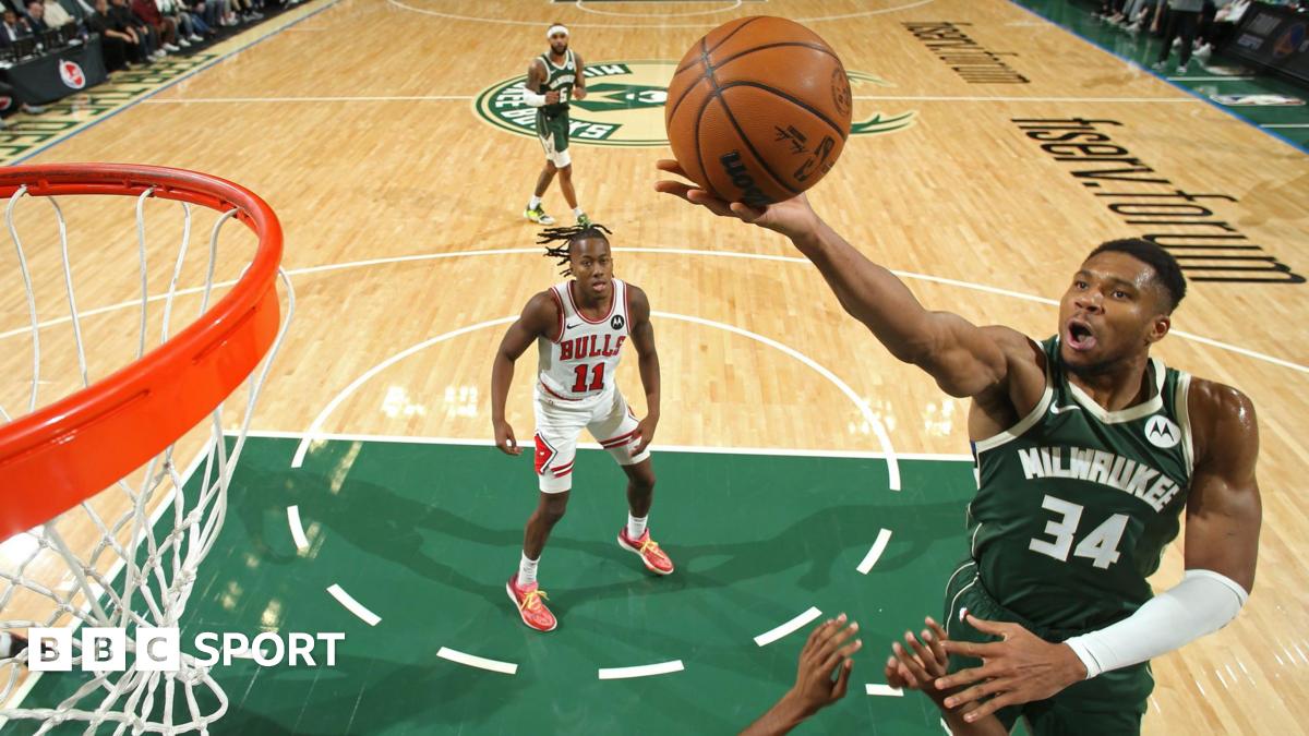 Giannis Antetokounmpo scores 41 points as Milwaukee Bucks beat Chicago Bulls - BBC Sport