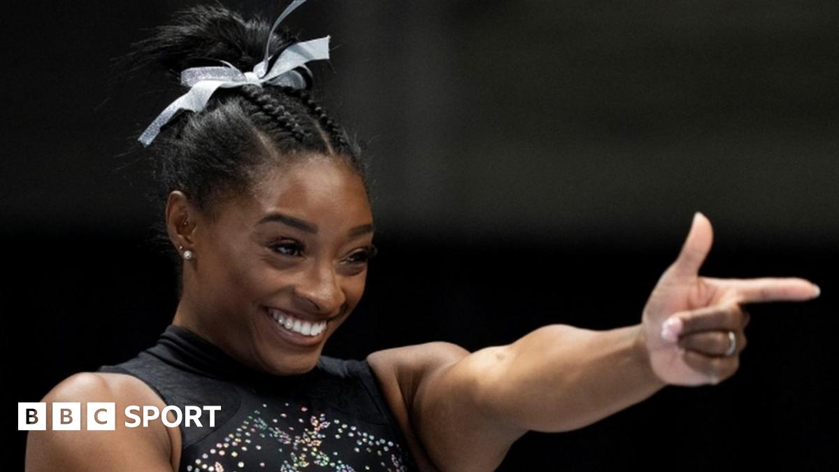Simone Biles wins record eighth US all-around title as comeback ...