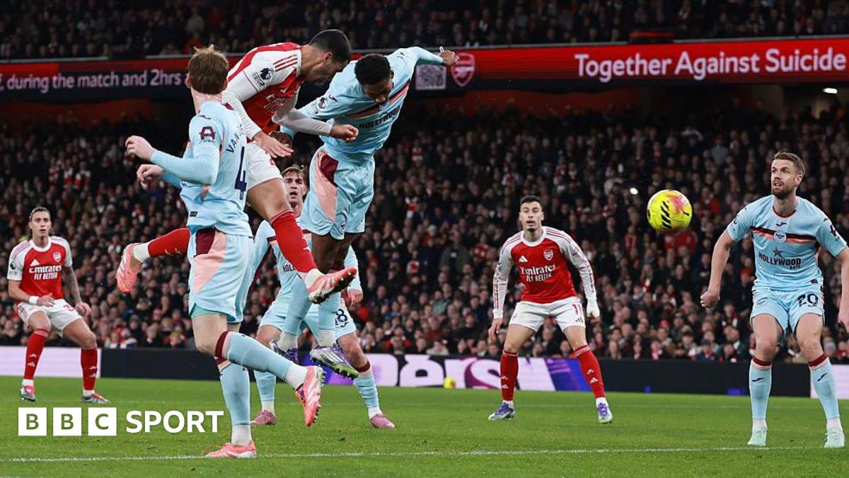 Merino and Saka score as Arsenal comfortably beat Brentford - BBC Sport
