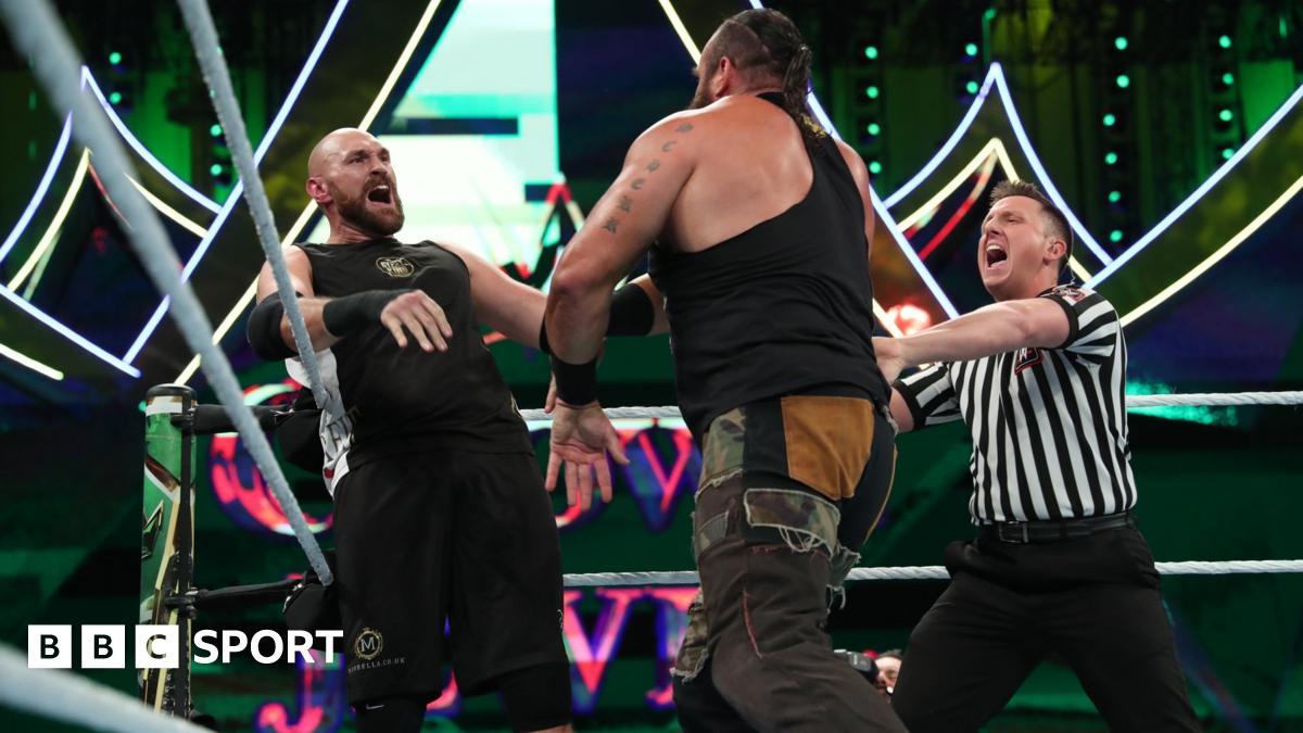 Tyson Fury beats Braun Strowman at WWE Crown Jewel match - BBC Sport