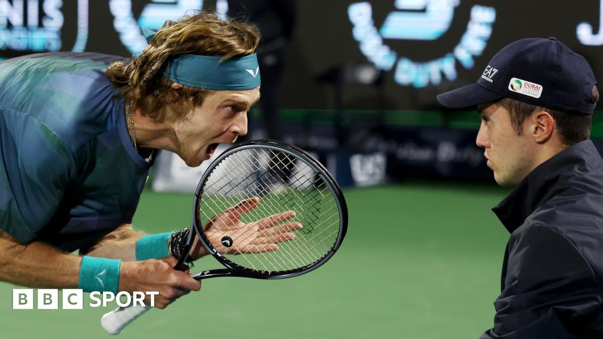 Andrey Rublev: Russian defaulted in Dubai semi-final for yelling at ...