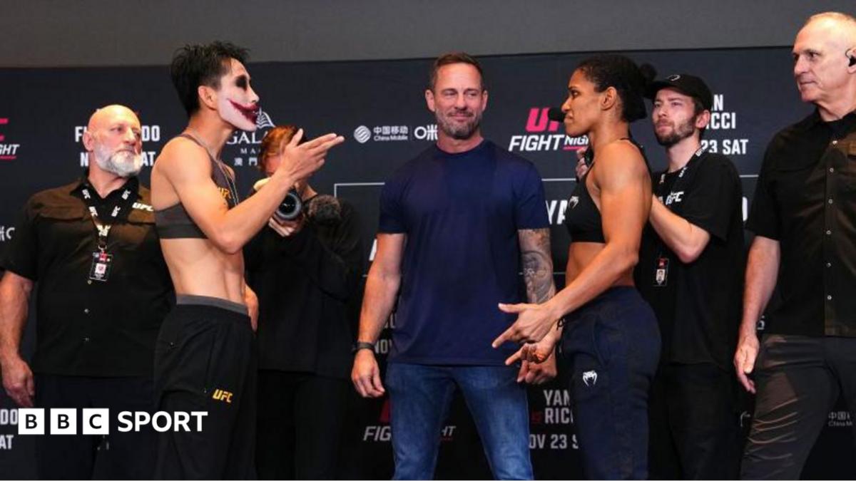 UFC China: Wang Cong confuses Gabriella Fernandes with Joker face paint ...