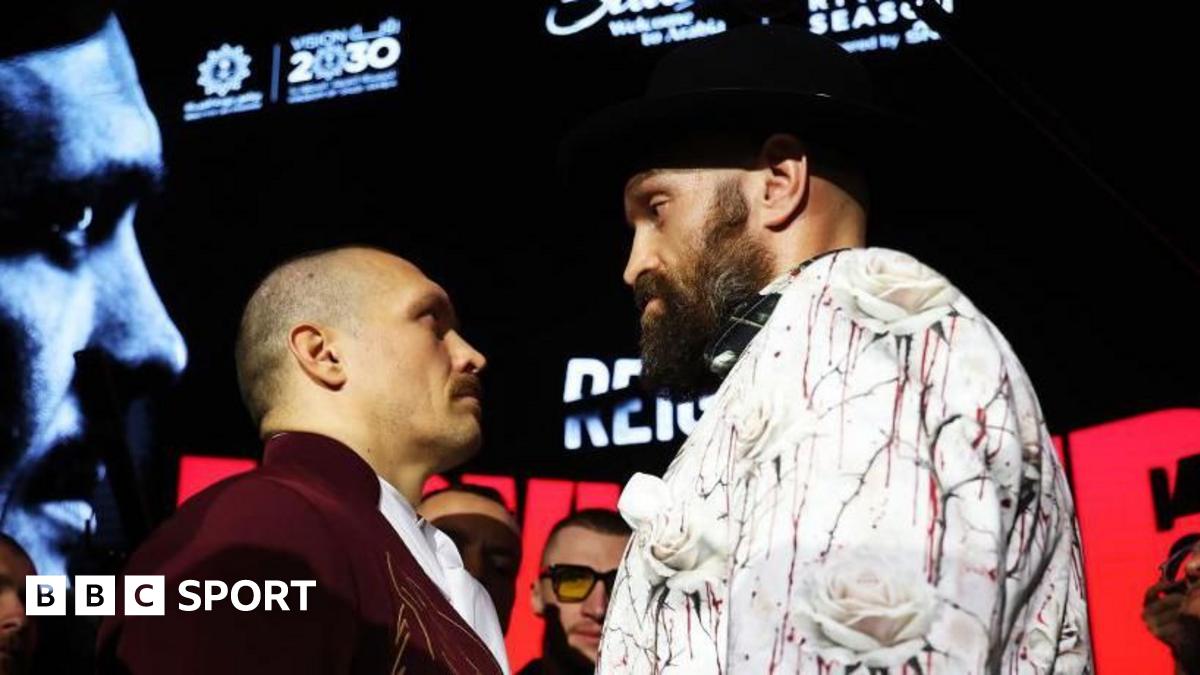 Fury vs Usyk 2: Tyson Fury dragged away from 11-minute plus face-off ...