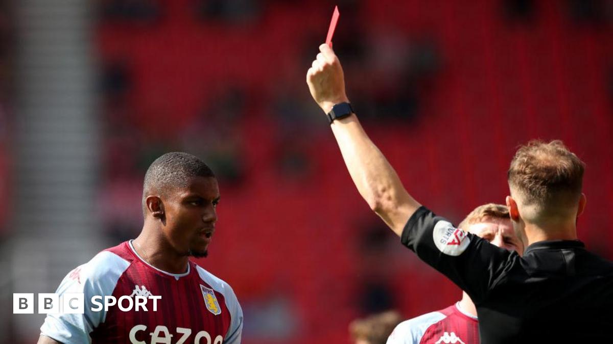 Wesley sent off during Aston Villa friendly against Stoke City - BBC Sport