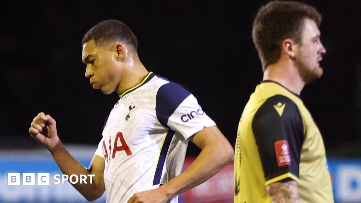 Marine 0-5 Tottenham Hotspur: Carlos Vinicius scores first-half hat ...
