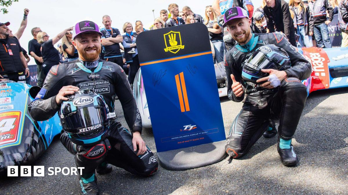 Isle of Man TT: Crowe brothers smash lap record in sidecar win - BBC Sport