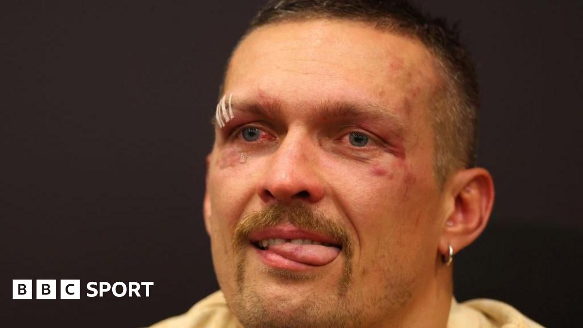 Fury vs Usyk: Usyk breaks down in tears in post-fight news conference ...