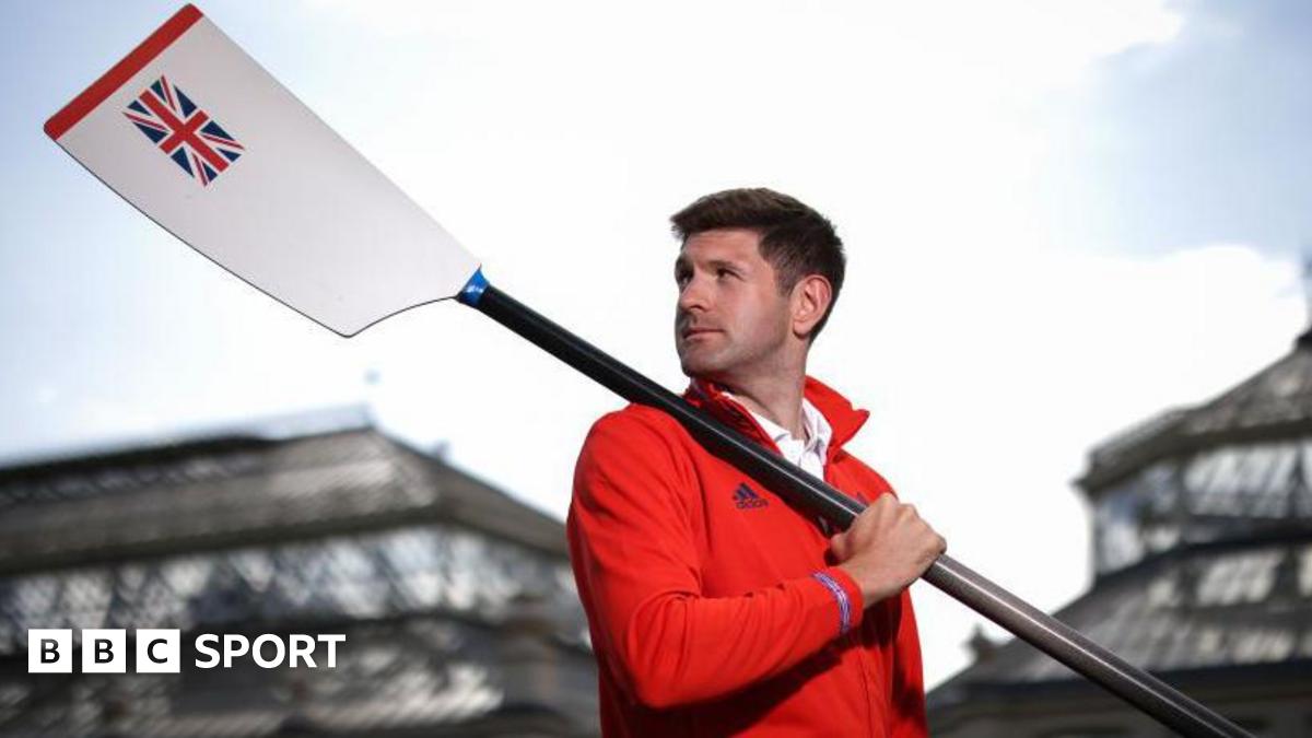 Olympic Games 2024: Tom Barras in 'phenomenally powerful' boat - BBC Sport