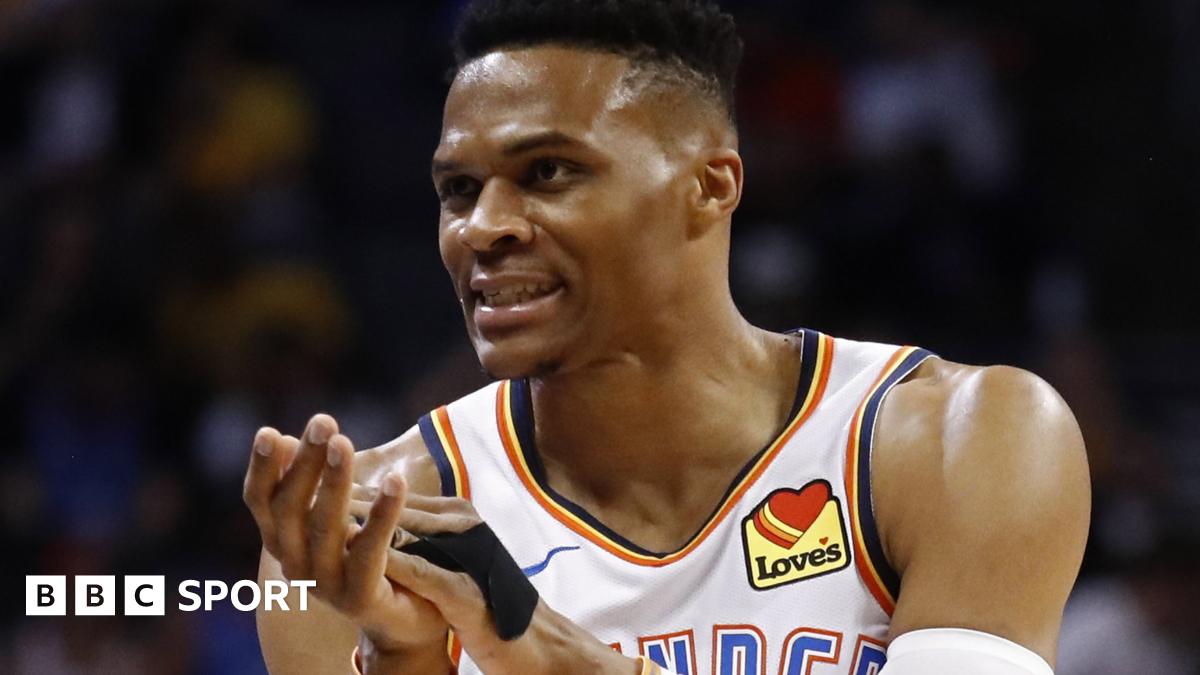 NBA: Oklahoma's Russell Westbrook scores 20-20-20 triple-double - BBC Sport