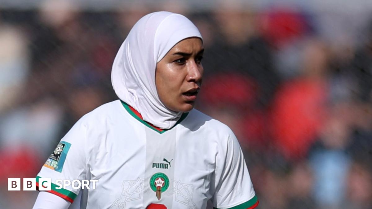 Nouhaila Benzina becomes first player to wear hijab at World Cup - BBC Sport