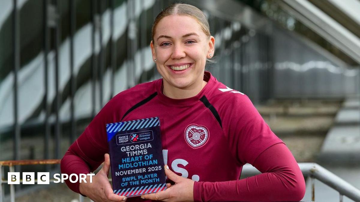 Hearts' Georgia Timms named SWPL player of the month - BBC Sport