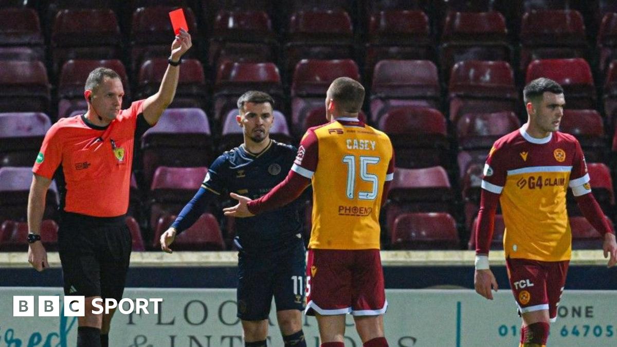 Motherwell defender Dan Casey's red card downgraded to yellow - BBC Sport