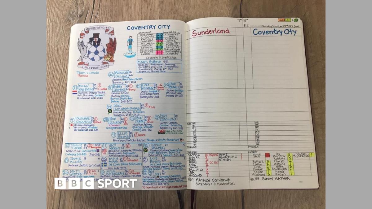 Nick Barnes's commentary book for Sunderland AFC v Coventry City - BBC ...