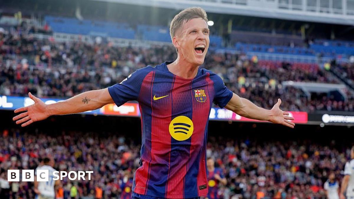 Barcelona 3-1 Alaves: Dani Olmo scores twice as Barca go two points ...