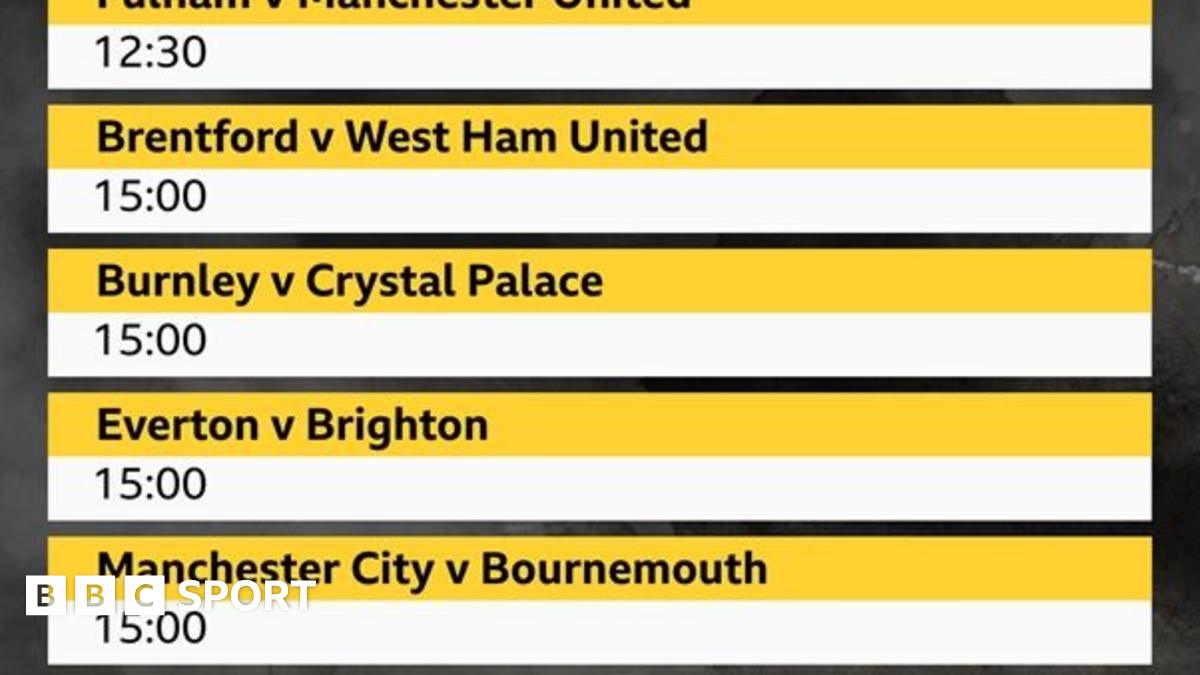 Follow Saturday's games live - BBC Sport