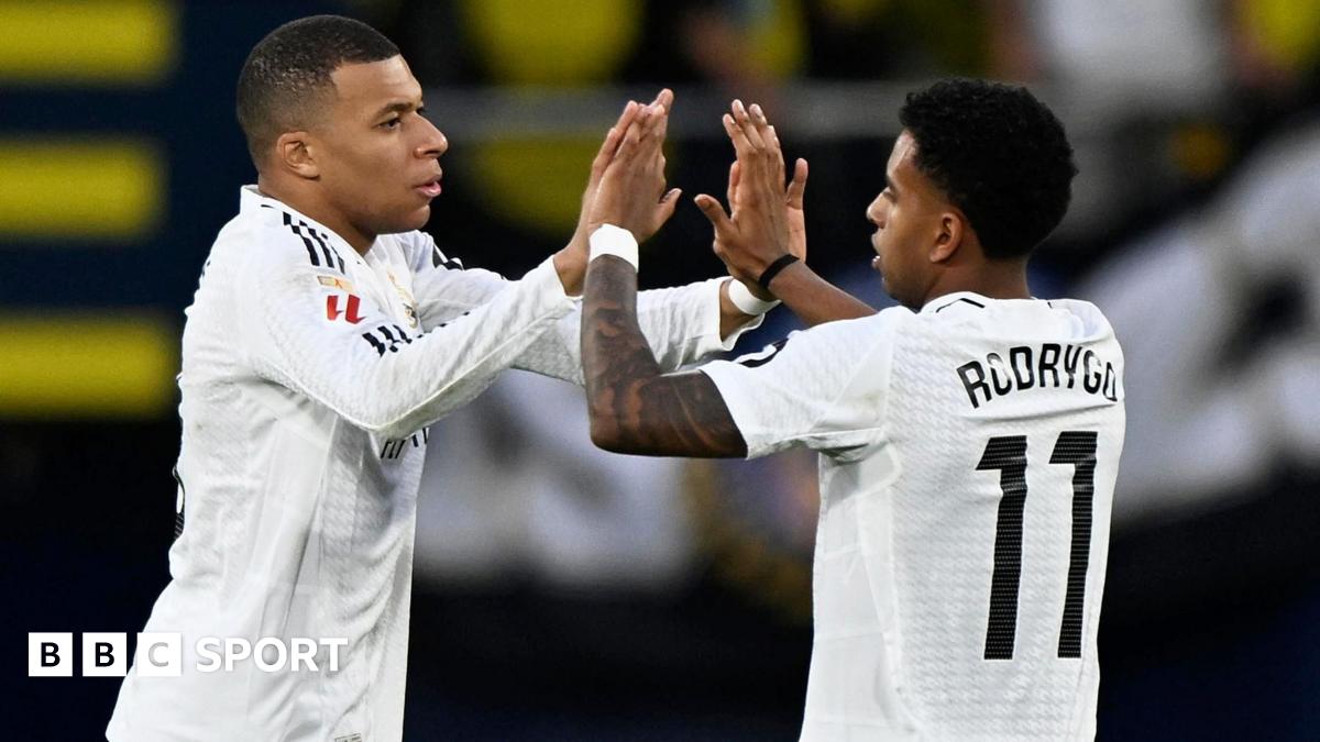 Villarreal v Real Madrid: Mbappe double returns Real Madrid to La Liga ...