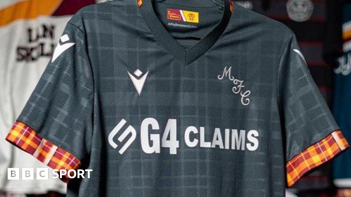 Motherwell reveal 'dark steel' away kit - BBC Sport