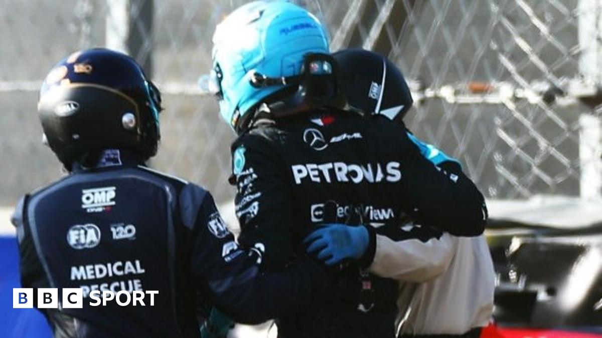 Mexico Grand Prix: Russell fastest as Bearman crashes with Albon - BBC ...