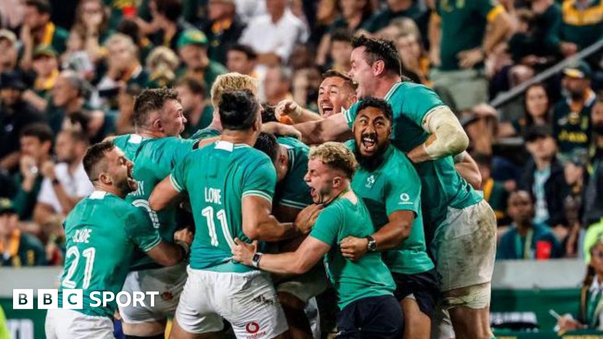 South Africa 24-25 Ireland: Ciaran Frawley's last-gasp drop-goal seals ...