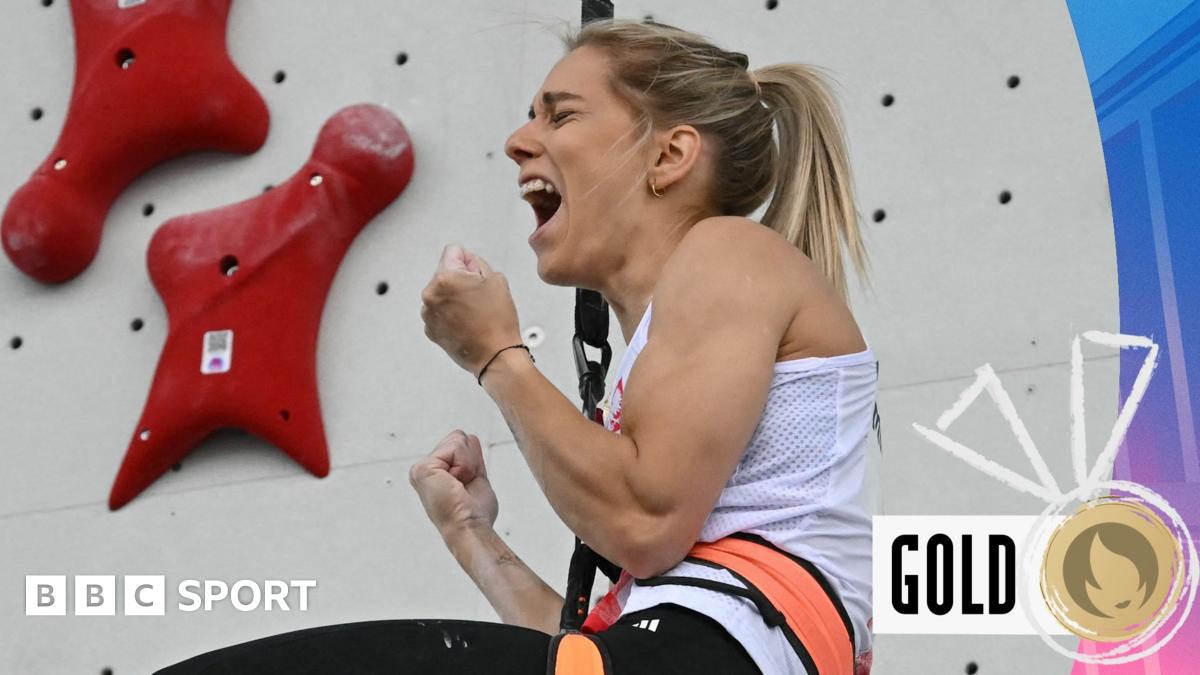Olympics climbing highlights: Aleksandra Miroslaw wins speed climbing ...